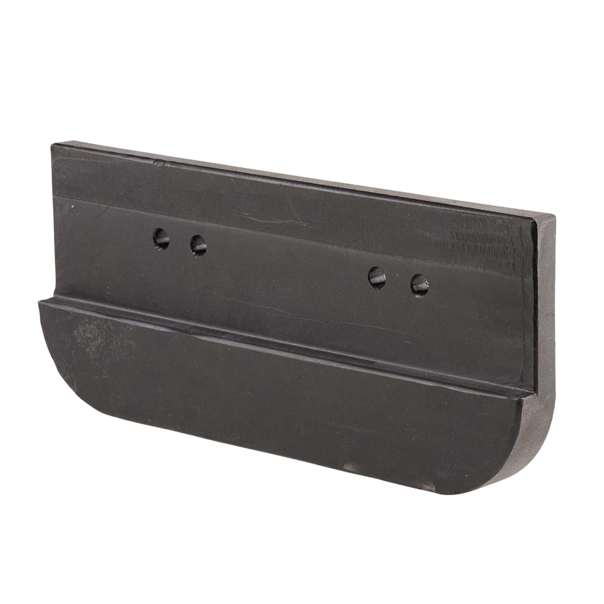 12" UHMW Hydraulic Tire Shine Exit Bumper (Pre-Drilled, Black)